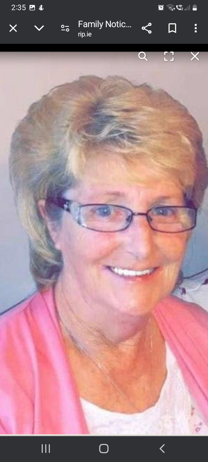 Family Notice of Monica Duke (née Hackett) (Farranree, Cork) | rip.ie